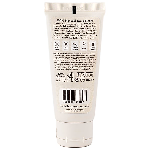 Suntribe Crème de Jour Bio et Végétalienne - SPF 20